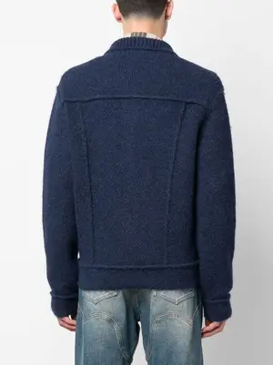 Dsquared2 Ribbed Knit Buttoned Jacket