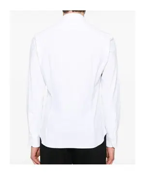 MAZZARELLI Lapel Long Sleeve Shirt - White
