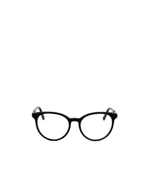 Moncler Oval Frame Eyeglasses - Black