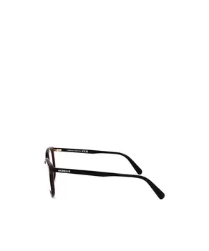 Moncler Oval Frame Eyeglasses - Black