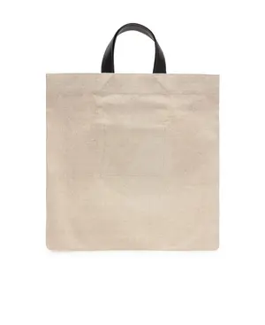 JIL SANDER Logo Printed Square Tote Bag - Nude