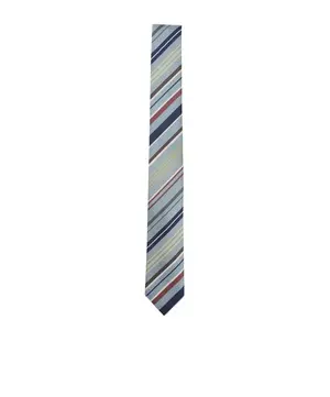 Paul Smith Striped Pointed-tip Tie - Blue