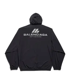 Balenciaga Activewear Logo Printed Windbreaker Jacket