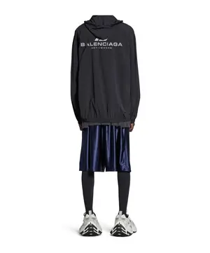 Balenciaga Activewear Logo Printed Windbreaker Jacket