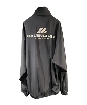 Balenciaga Activewear Logo Printed Windbreaker Jacket