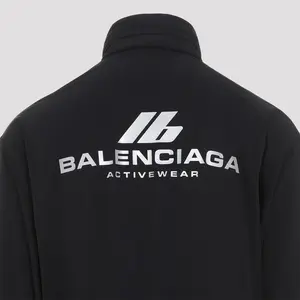 Balenciaga Activewear Logo Printed Windbreaker Jacket