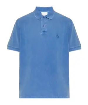 Isabel Marant Étoile Afko Logo Embroidered Buttoned Polo Shirt