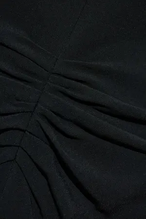 Victoria Beckham Short Sleeve Gathered Midi Dress