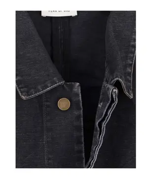 Fear Of God Utility" Long Sleeve Denim Jacket - Black