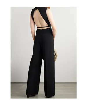 JOSEPH Sleeveless V-neck Wide Leg Jumpsuit