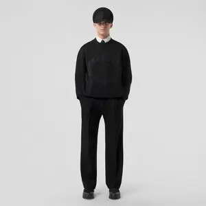 Burberry Straight Leg Tailored Trousers - Black