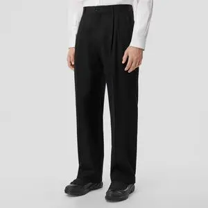 Burberry Straight Leg Tailored Trousers - Black