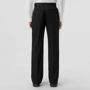 Burberry Straight Leg Tailored Trousers - Black