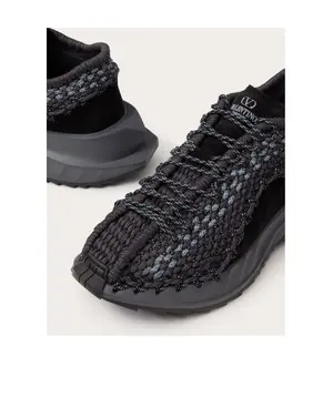 Valentino Garavani Low-cut Sneakers With Logo Lacing And Maxi Stud Detail