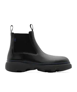 Burberry Round Toe Chelsea Boots - Black