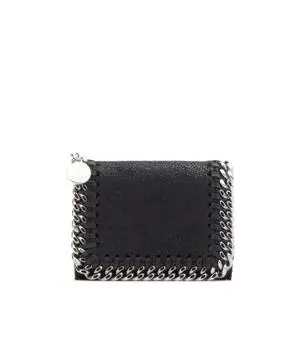 Stella McCartney Falabella Chain-linked Tri-fold Wallet - Black