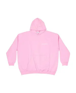 Balenciaga Large Fit Logo-print Cotton Hoodie