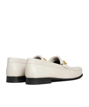 Celine Luco Loafer With Fringes In Lizard Stamped Calfskin