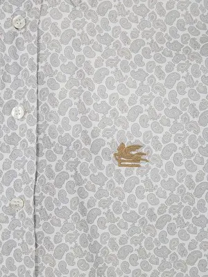 Etro Paisley-pattern Embroidered Shirt - Gray