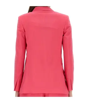 ALYSI Single-breasted Buttoned Blazer - Red
