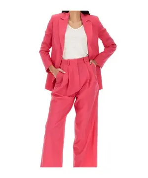 ALYSI Single-breasted Buttoned Blazer - Red