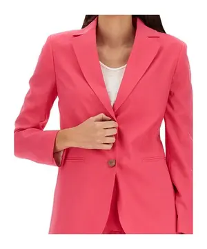 ALYSI Single-breasted Buttoned Blazer - Red