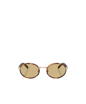 Prada Oval Frame Sunglasses - Nude