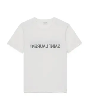 Saint Laurent Reverse Logo Crewneck T-shirt - No