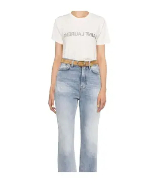 Saint Laurent Reverse Logo Crewneck T-shirt