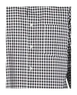 Comme Des Garçons Gingham-check Print Cotton Shirt - Gray