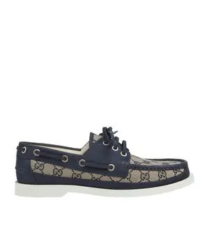 Gucci Gg Supreme Canvas Boat Shoes