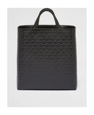 Prada Embossed Geometric Pattern Tote