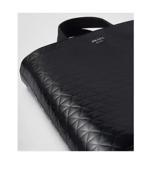 Prada Embossed Geometric Pattern Tote