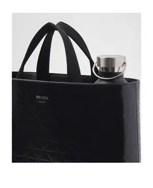 Prada Embossed Geometric Pattern Tote