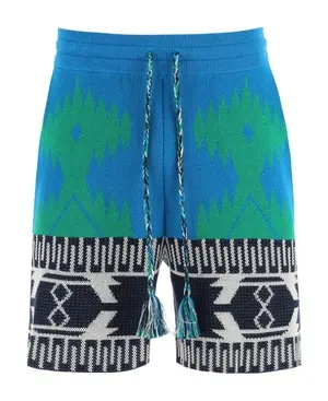 Alanui Intarsia Motif Drawstring Shorts