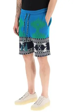 Alanui Intarsia Motif Drawstring Shorts