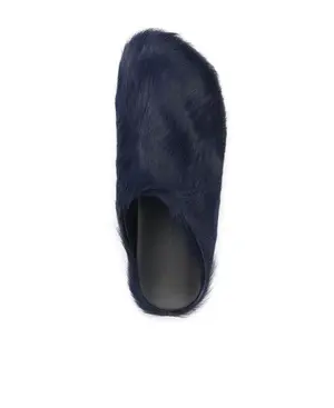 Marni Fluffy Flat Mules - Black