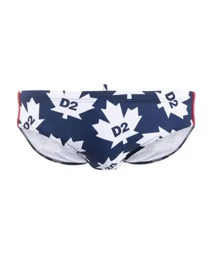Dsquared2 Maple Leaf Logo Swim Trunks - Blue