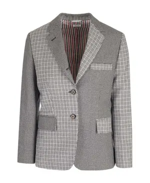 Thom Browne Single Breasted Contrasted Prints Blazer