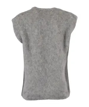 FORTE_FORTE Sleeveless Knitted Cropped Tank Top