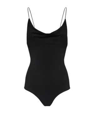Magda Butrym Hanging Neck One-piece Swimsuit - Black