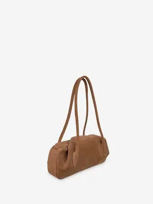 Yuzefi Magnetic Buckle Shoulder Bag - Camel