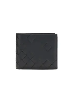 Bottega Veneta Intrecciato Bi-fold Wallet - Black