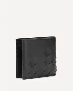 Bottega Veneta Intrecciato Bi-fold Wallet - Black