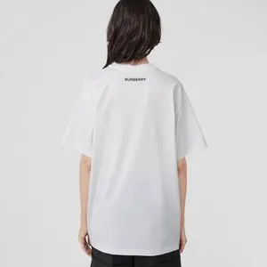 Burberry Deer Print Cotton T-shirt