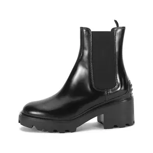 TOD'S Chelsea Ankle Boots With Block Heel - Black