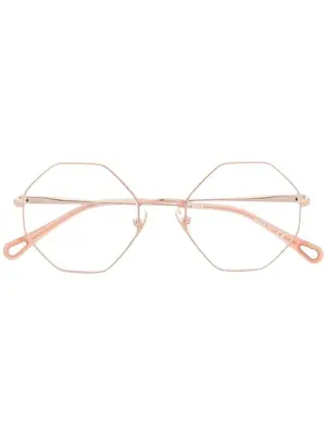 Chloé Octagonal Frame Eyeglasses - Nude