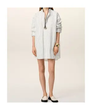 AMI Paris Long-sleeved Striped Oversized Shirt