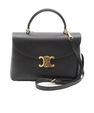 Celine Medium Nino Bag In Supple Grained Calfskin - Black