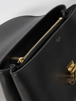 Celine Medium Nino Bag In Supple Grained Calfskin - Black